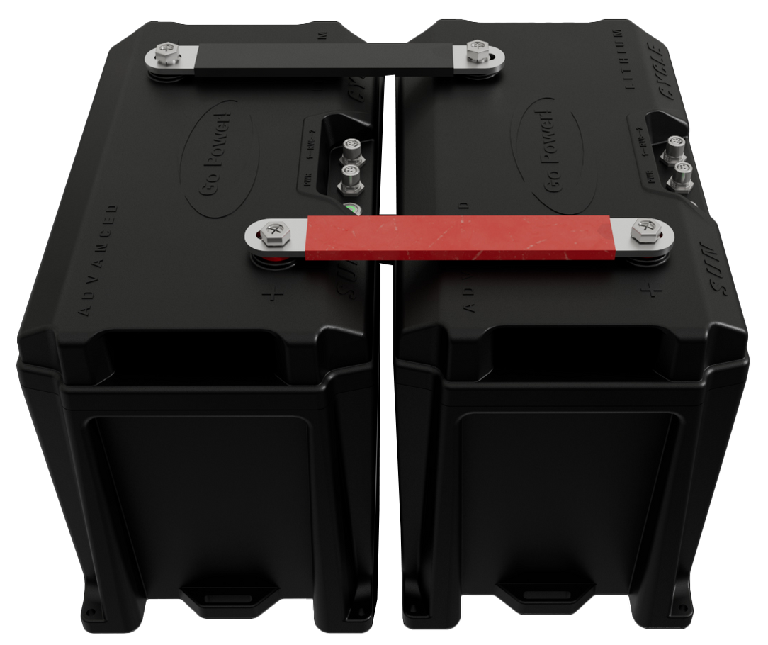 Red Battery Interconnect Bar (175mm) — Go Power! Store