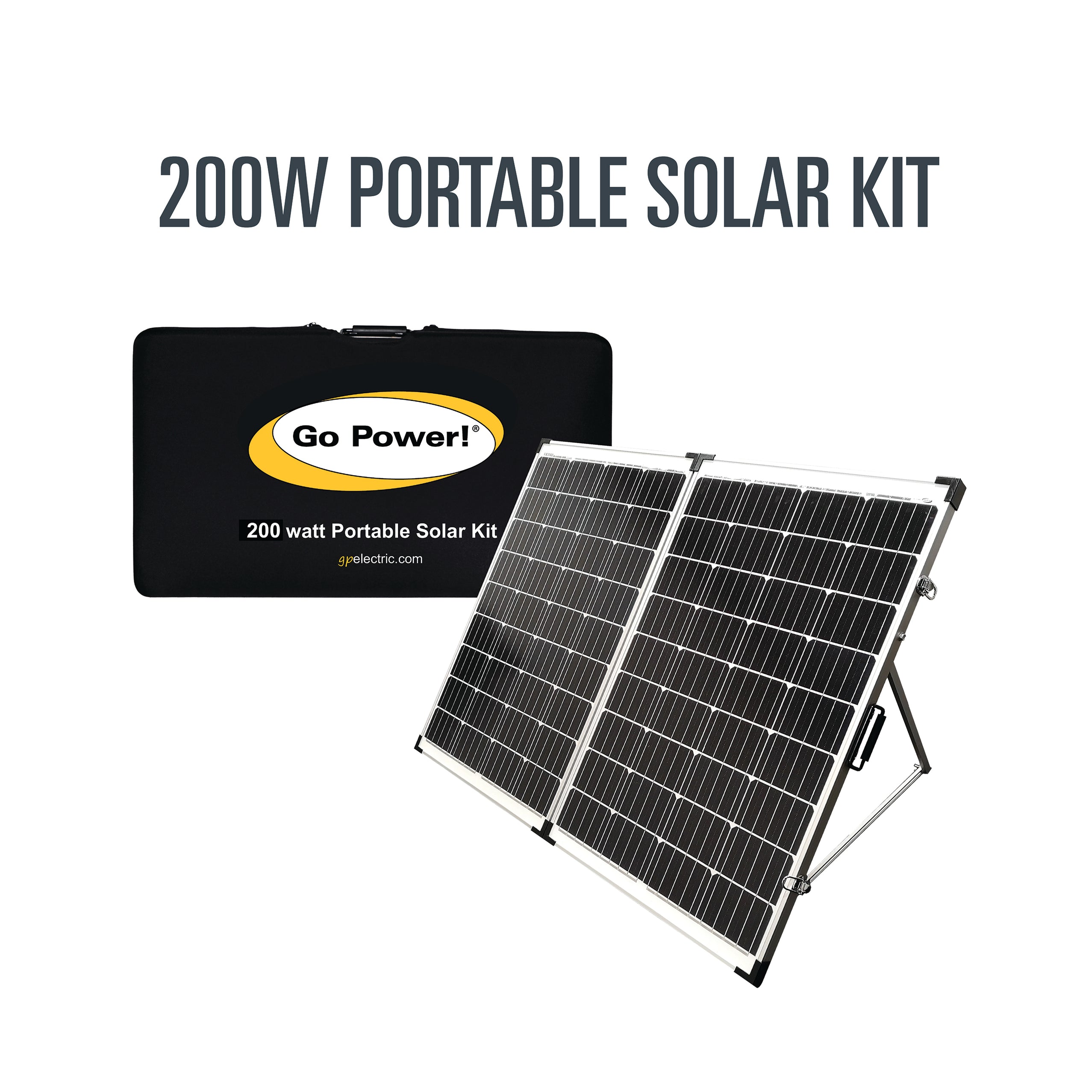 200 watt Portable Folding Solar Panel Kit w/ Bonus Extension Cable — Go ...